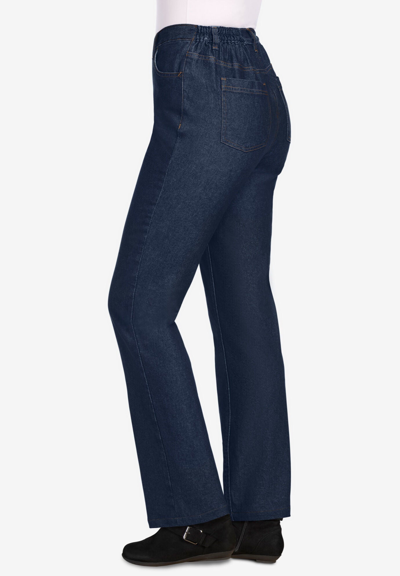 Perfect Side Elastic Denim Jean | Brylane Home