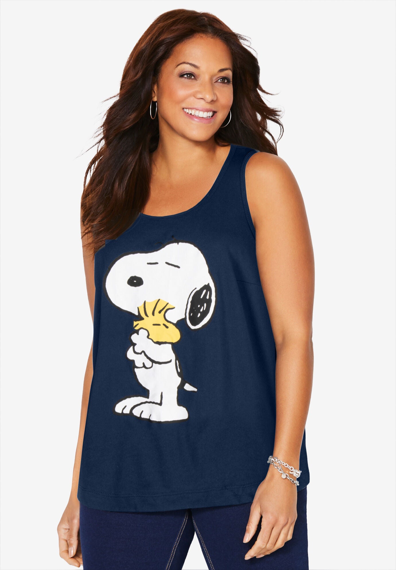 Sleeveless Snoopy and Woodstock Tank | Brylane Home