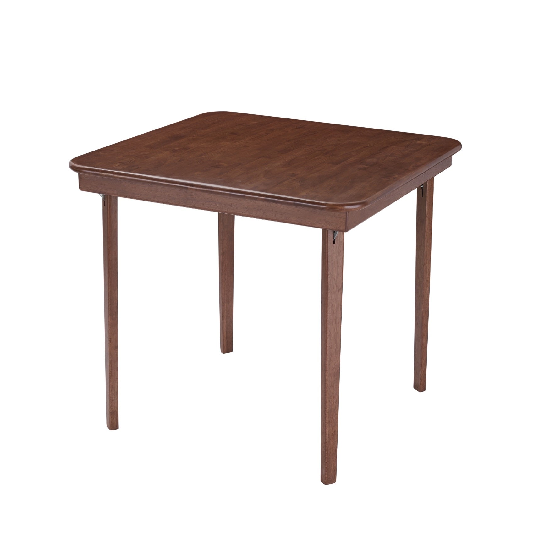 Simple Straight Edge Wood Folding Card Table, Cherry | Brylane Home