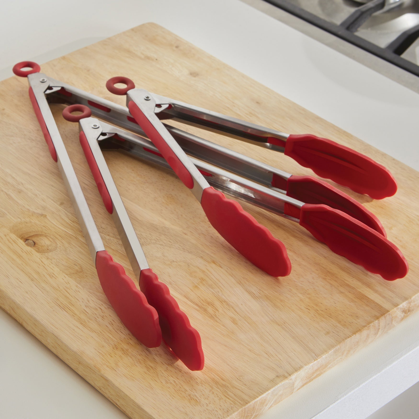 Affordable Stainless Tongs, Set of 3, 4303678 | Brylane Home