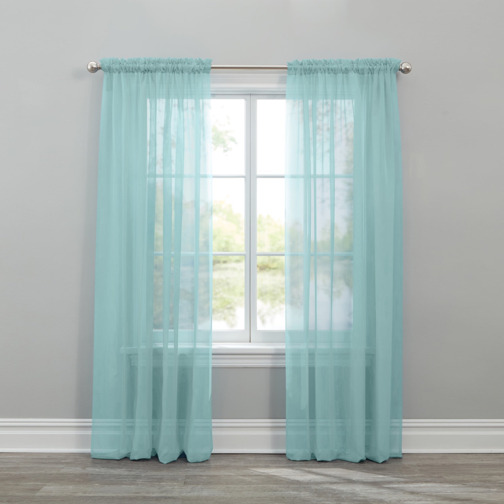 BH Studio Sheer Voile Rod-Pocket Panel Pair | Brylane Home