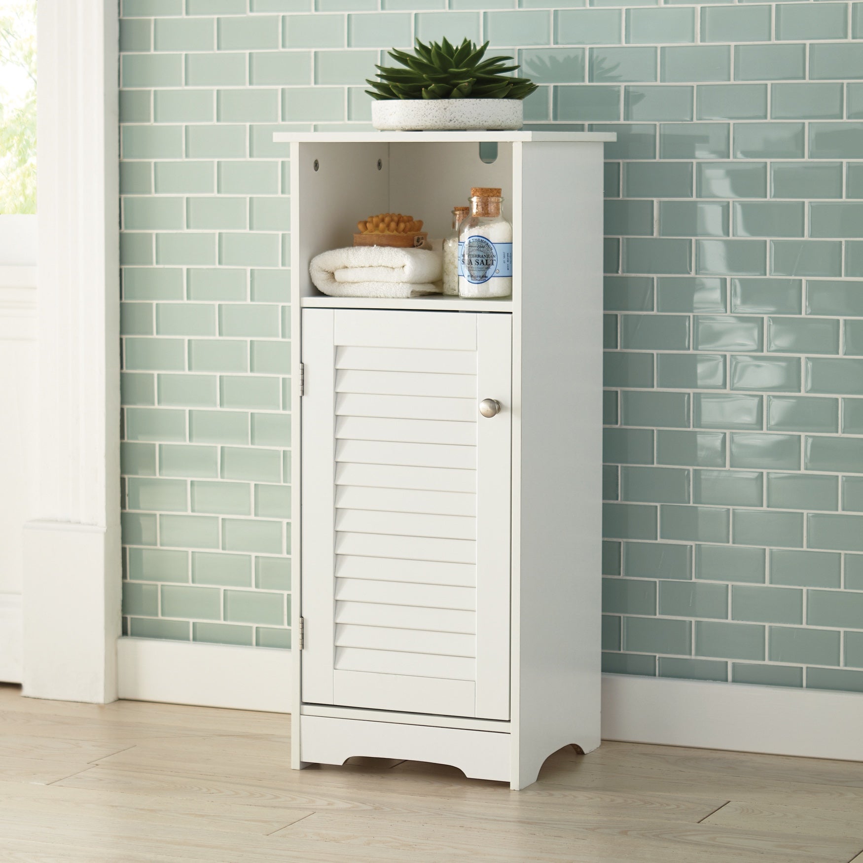 Louvre Short Cabinet with Cubby| Bathroom Storage | Brylane Home