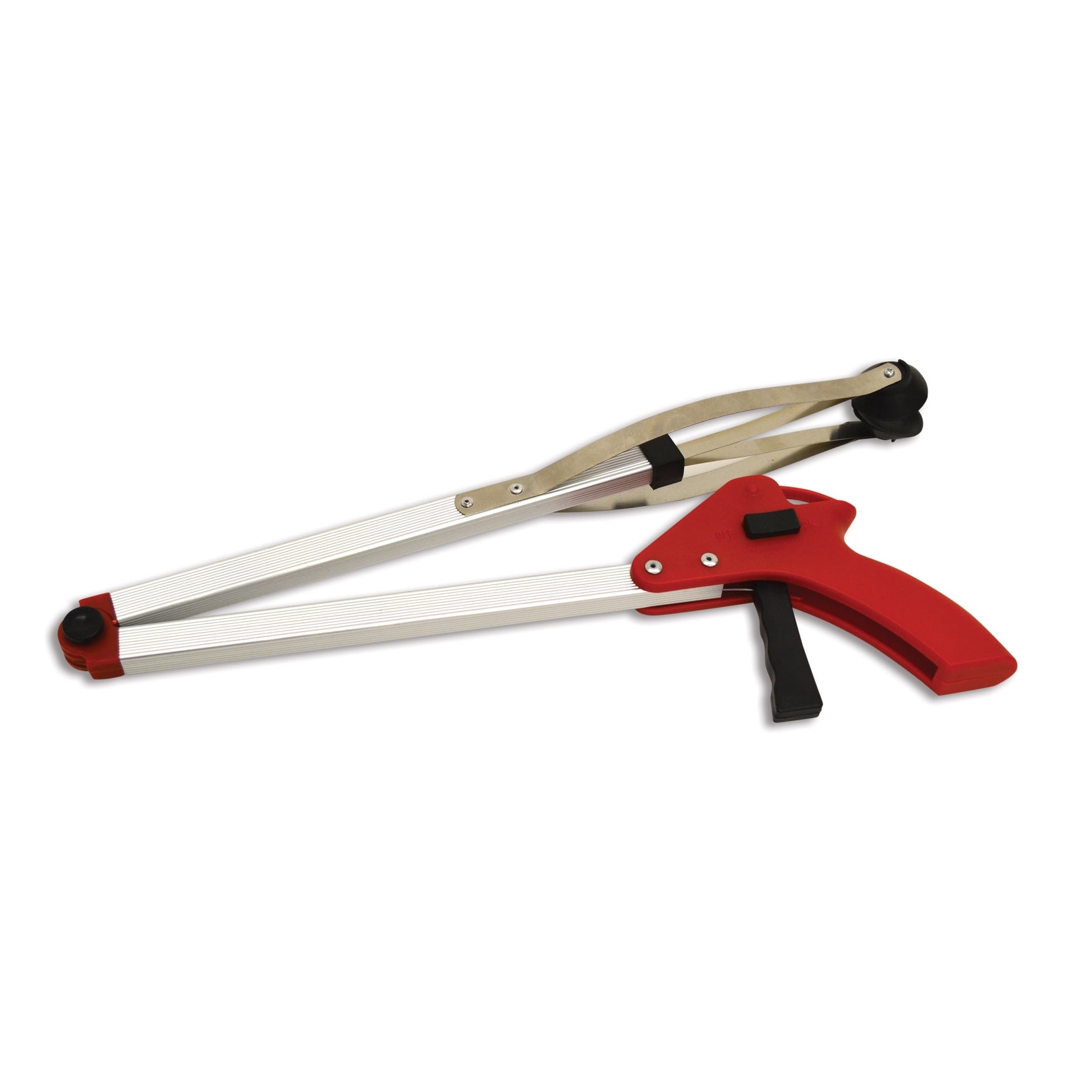 Simple Long Reach Grabber, Silver Red | Brylane Home