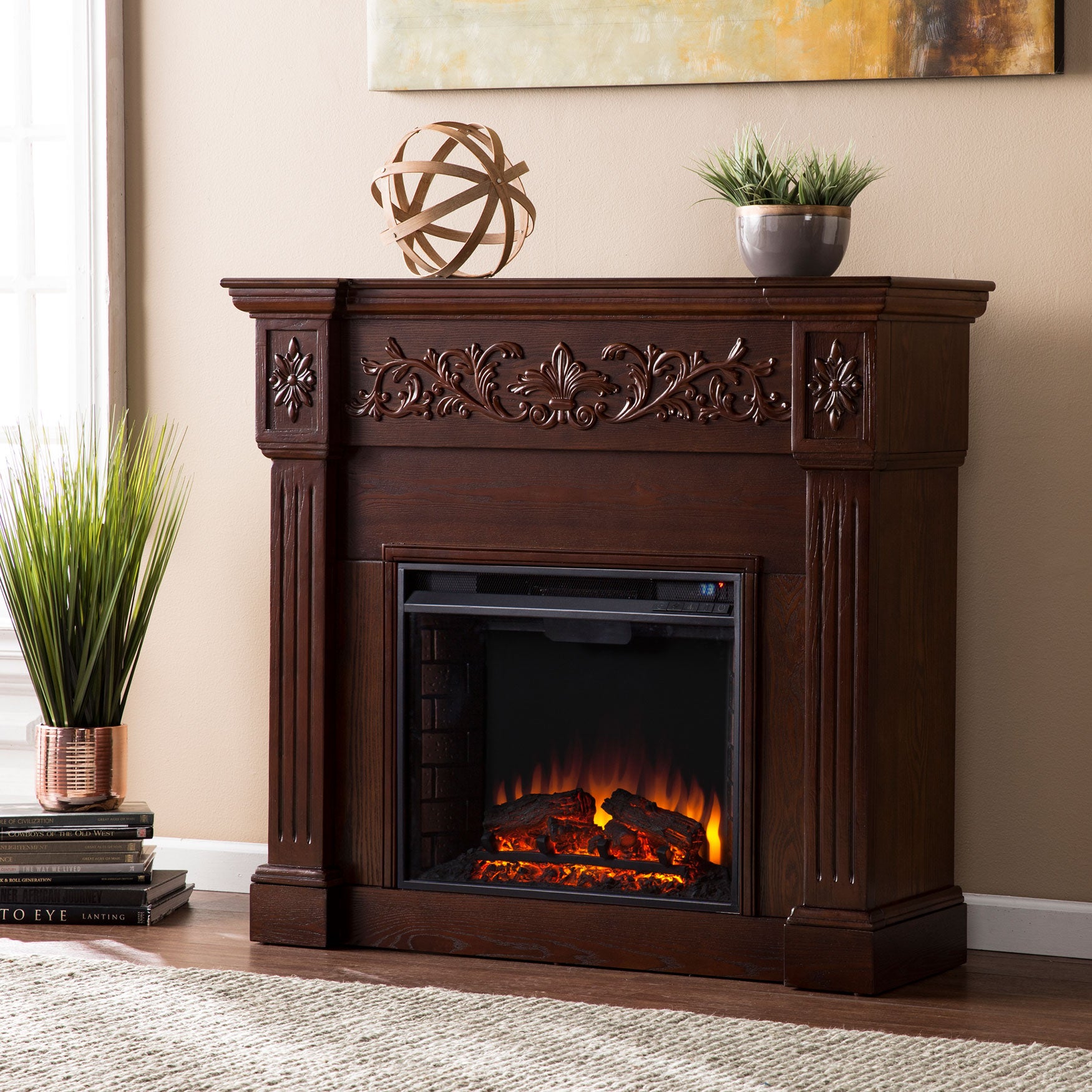 Calvert Electric Fireplace| Accent Furniture & Fireplaces | Brylane Home