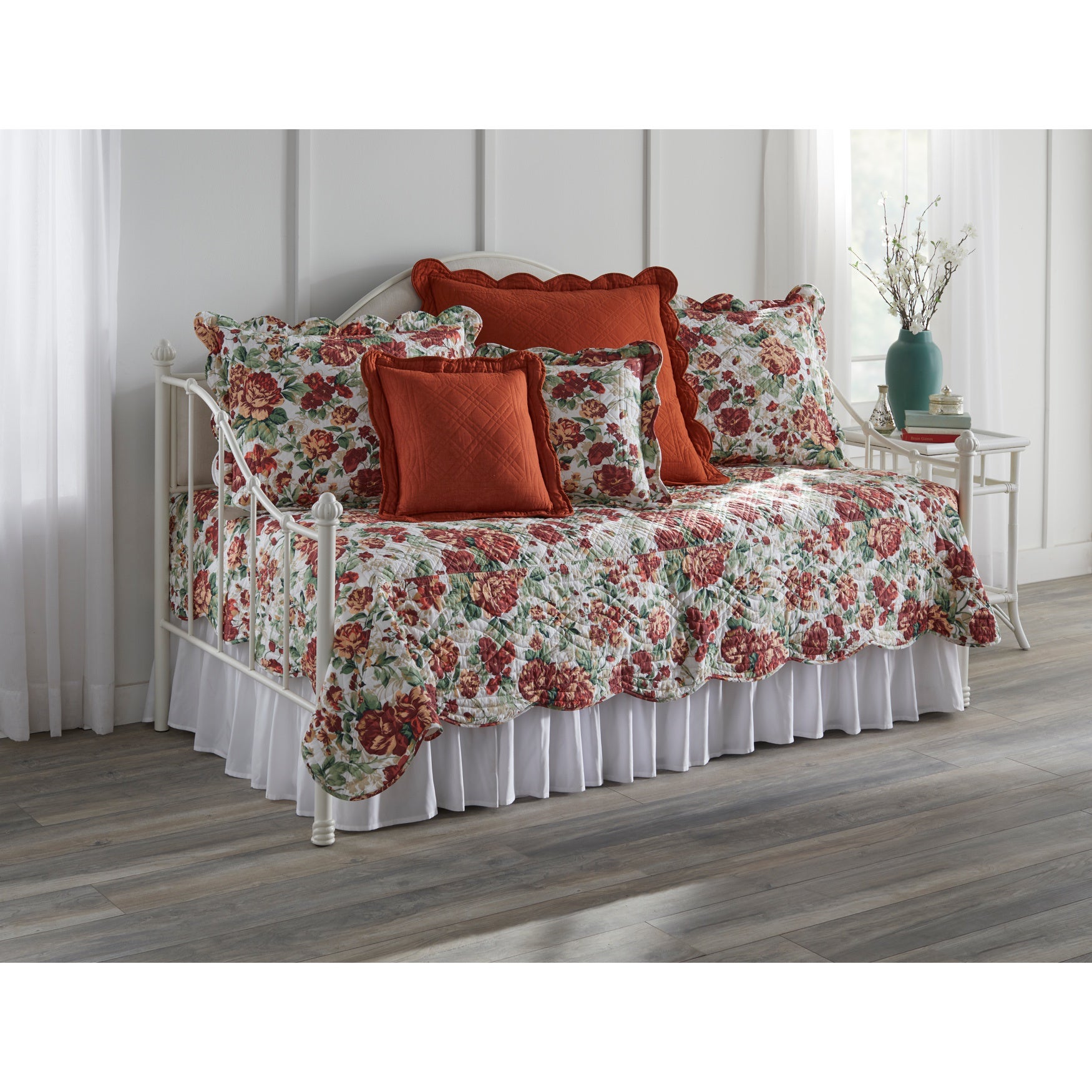 Affordable Florence Daybed Bedspread, Spice Floral Multi | Brylane Home