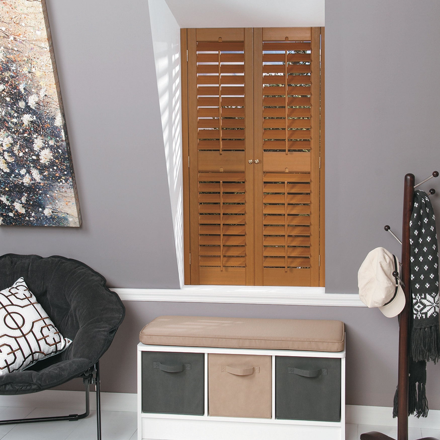 2¼" Plantation Faux Wood Interior Shutter | Brylane Home