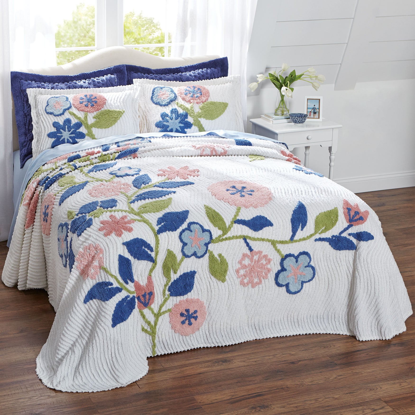 Bloom Chenille Bedspread | Plus Size Bedspreads | Brylane Home Bloom Chenille Bedspread | Plus Size Bedspreads | Brylane Home