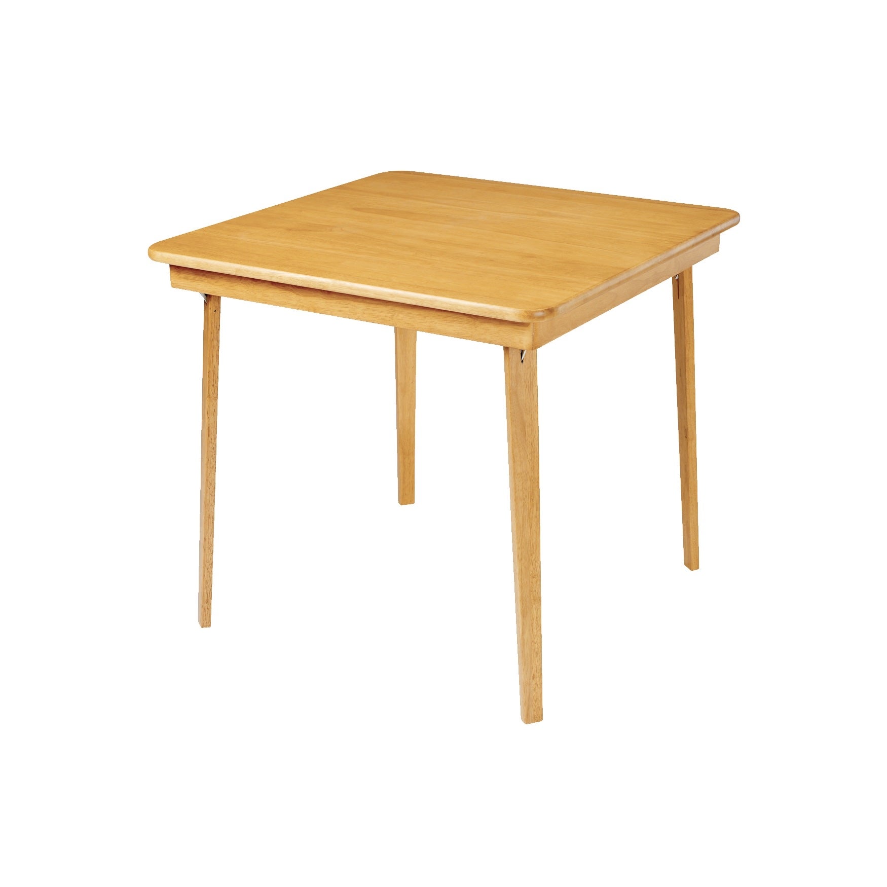 Simple Straight Edge Wood Folding Card Table, Oak | Brylane Home