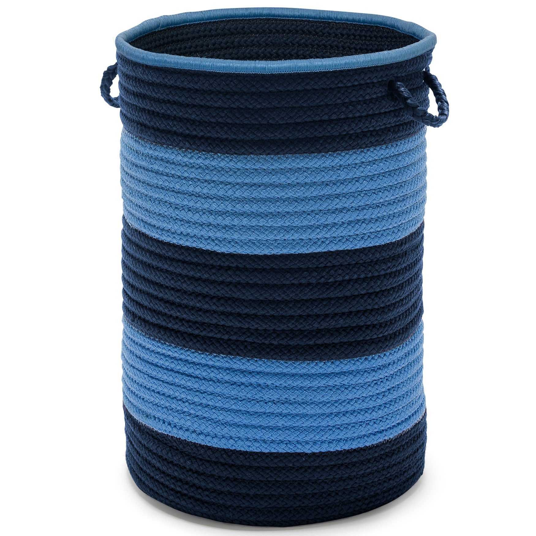 Simple Tyson Stripe Hamper, Blue | Brylane Home