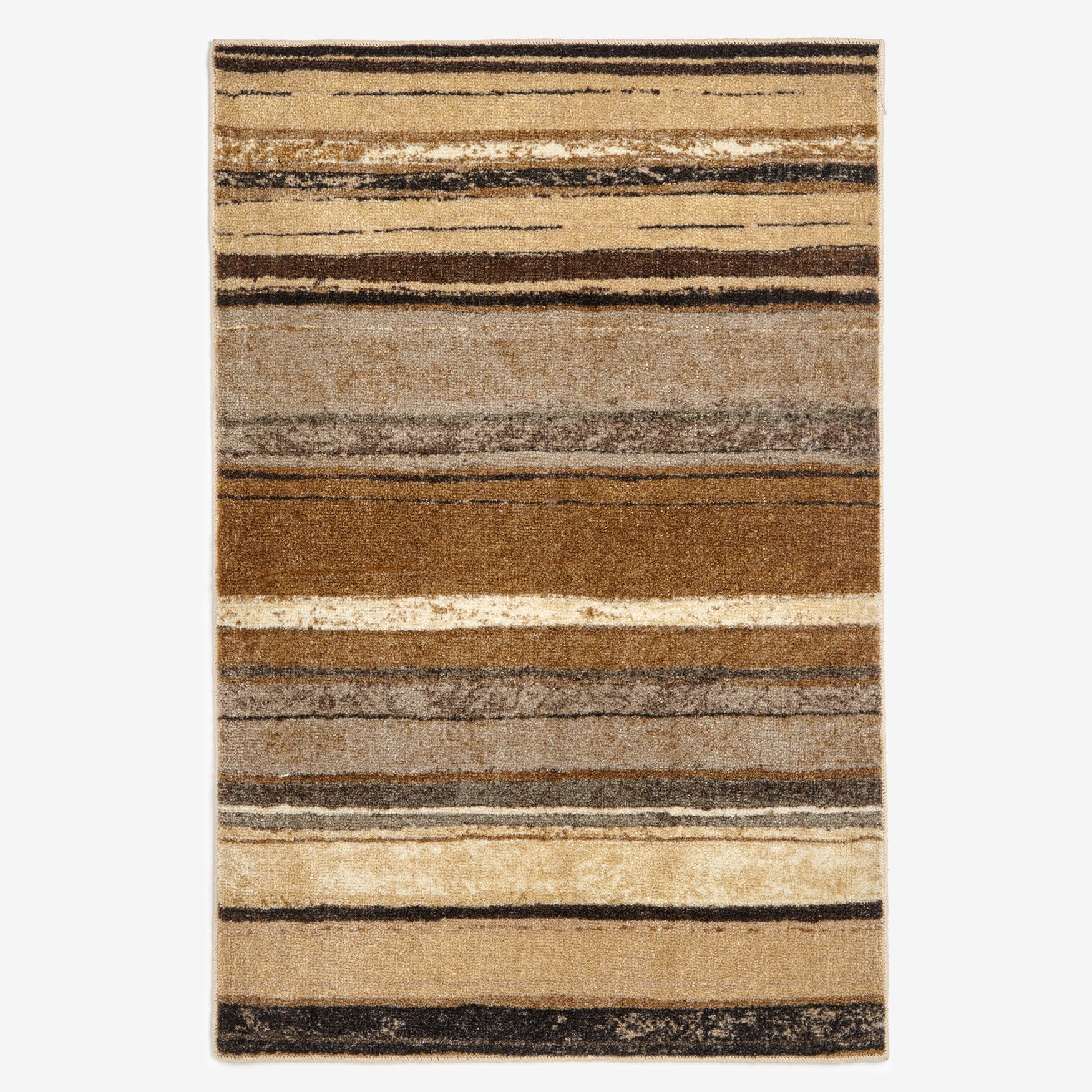 Seasonal Small Rainbow Stripe Rug, Natural | Brylane Home